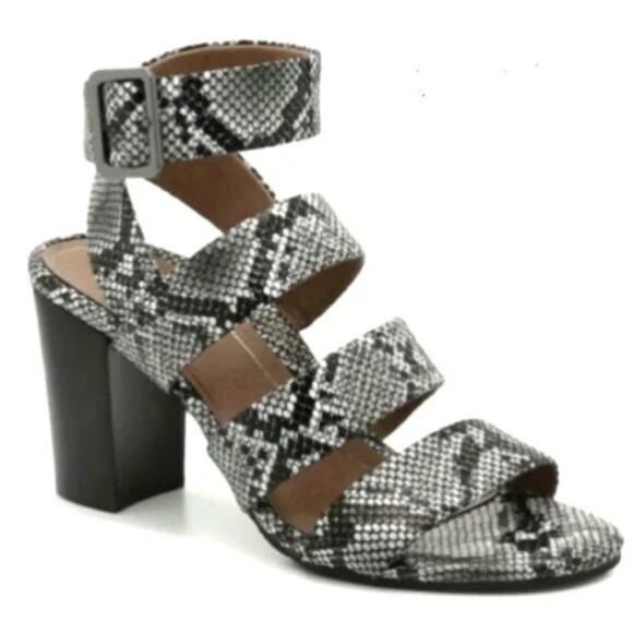 Vionic | Shoes | Vionic Blaire Black White Snakeskin Comfort Strappy ...